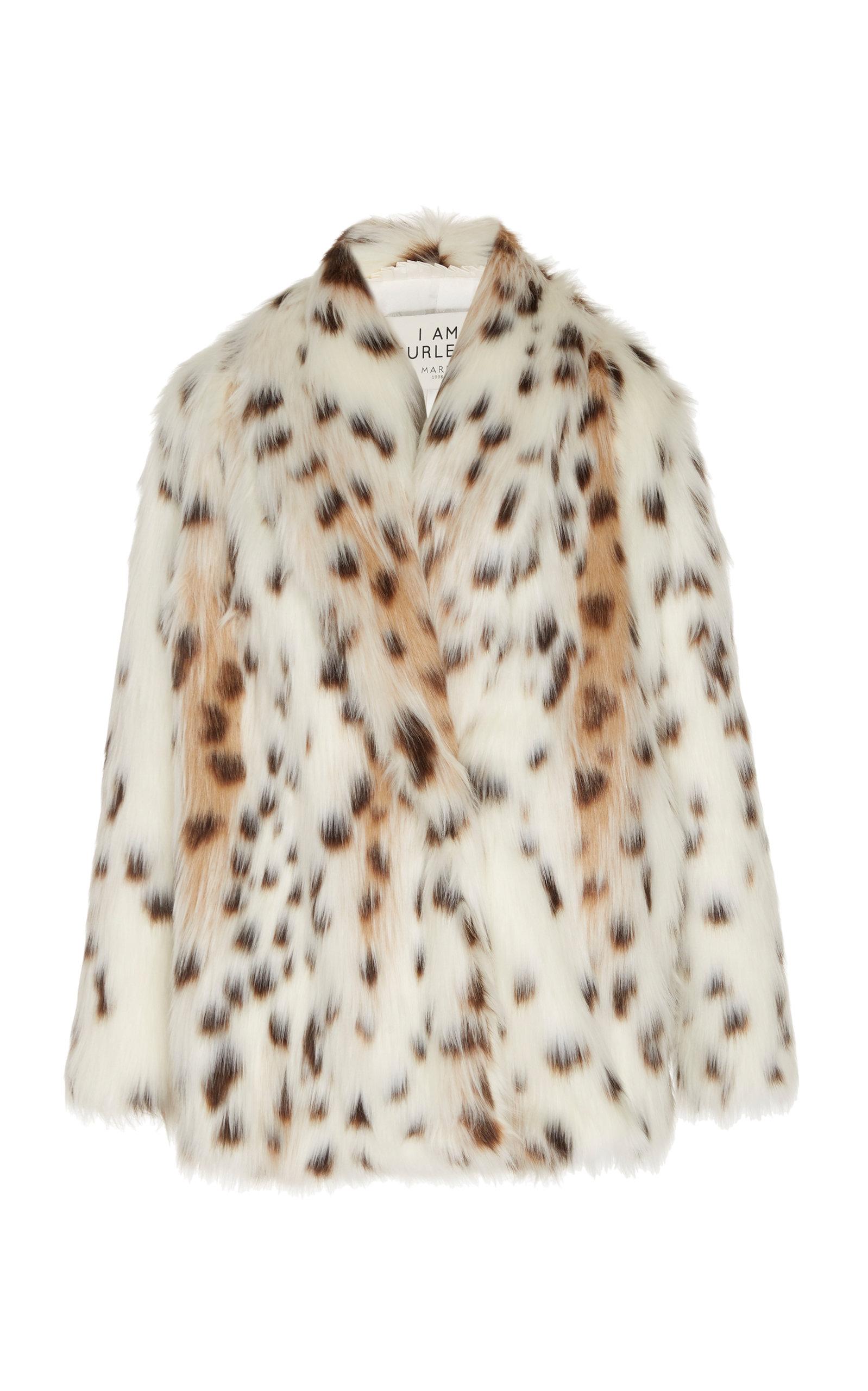 Marei 1998 Tiger Lily Faux Fur Coat in White - Lyst