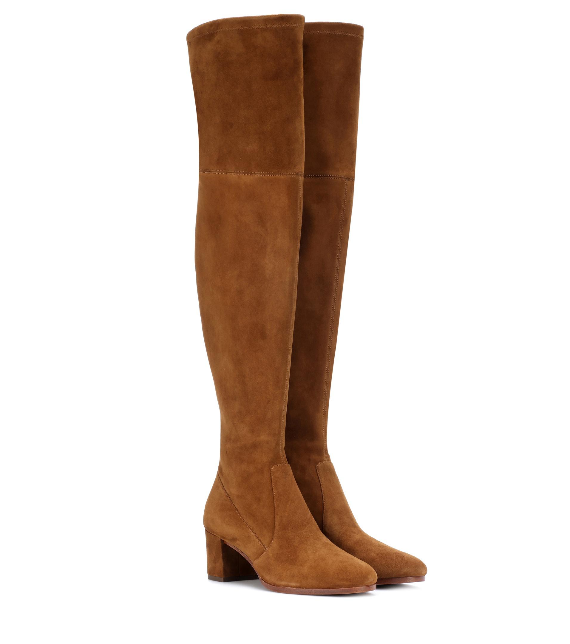 Lyst - Polo Ralph Lauren Michaela Suede Over-the-knee Boots in Brown