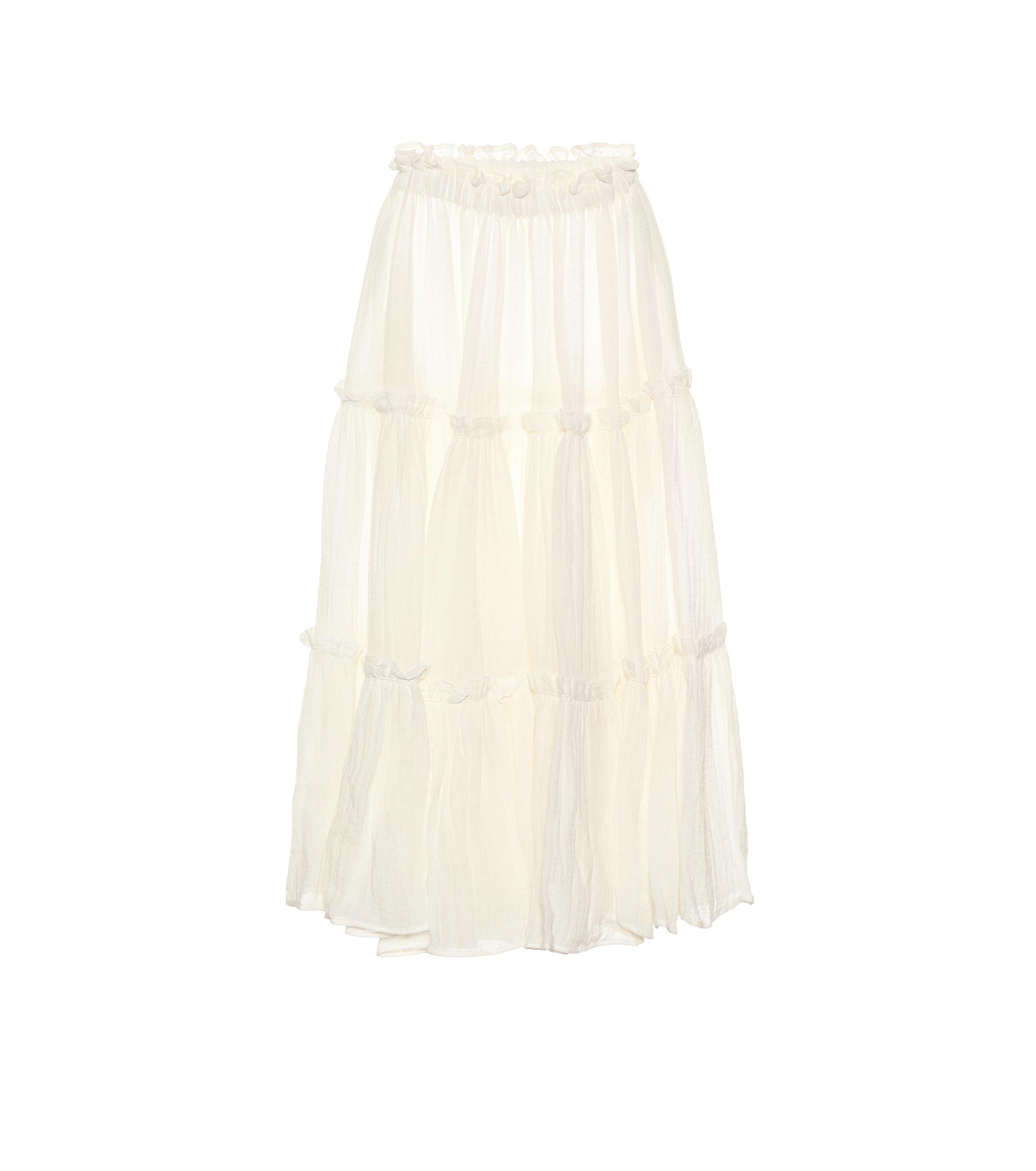 Lyst - Lisa Marie Fernandez Gauze Maxi Skirt in White