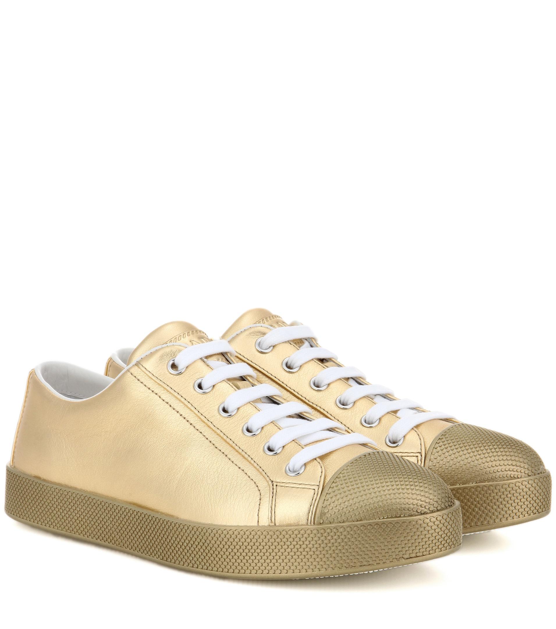 Gold Prada Shoes