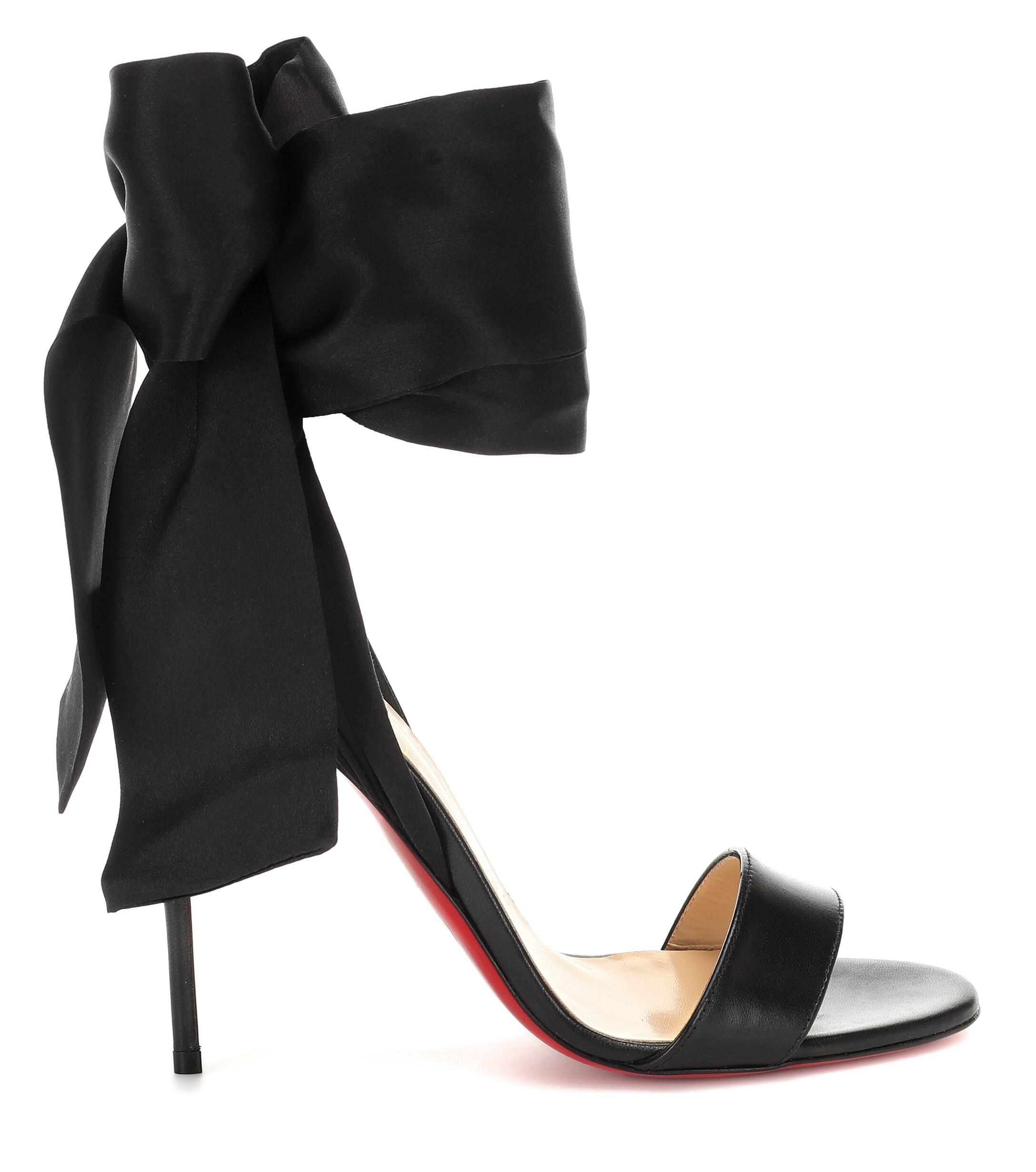 Christian Louboutin Sandale Du Desert Leather And Satin Sandals in ...