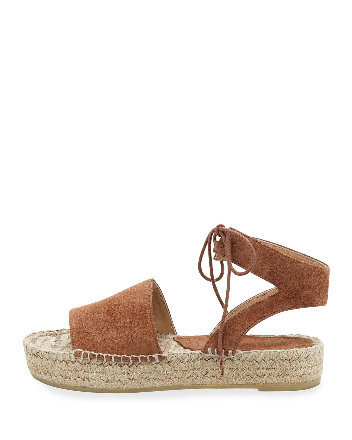 Andre assous Samantha Suede Espadrille Sandal in Brown (CUERO) | Lyst