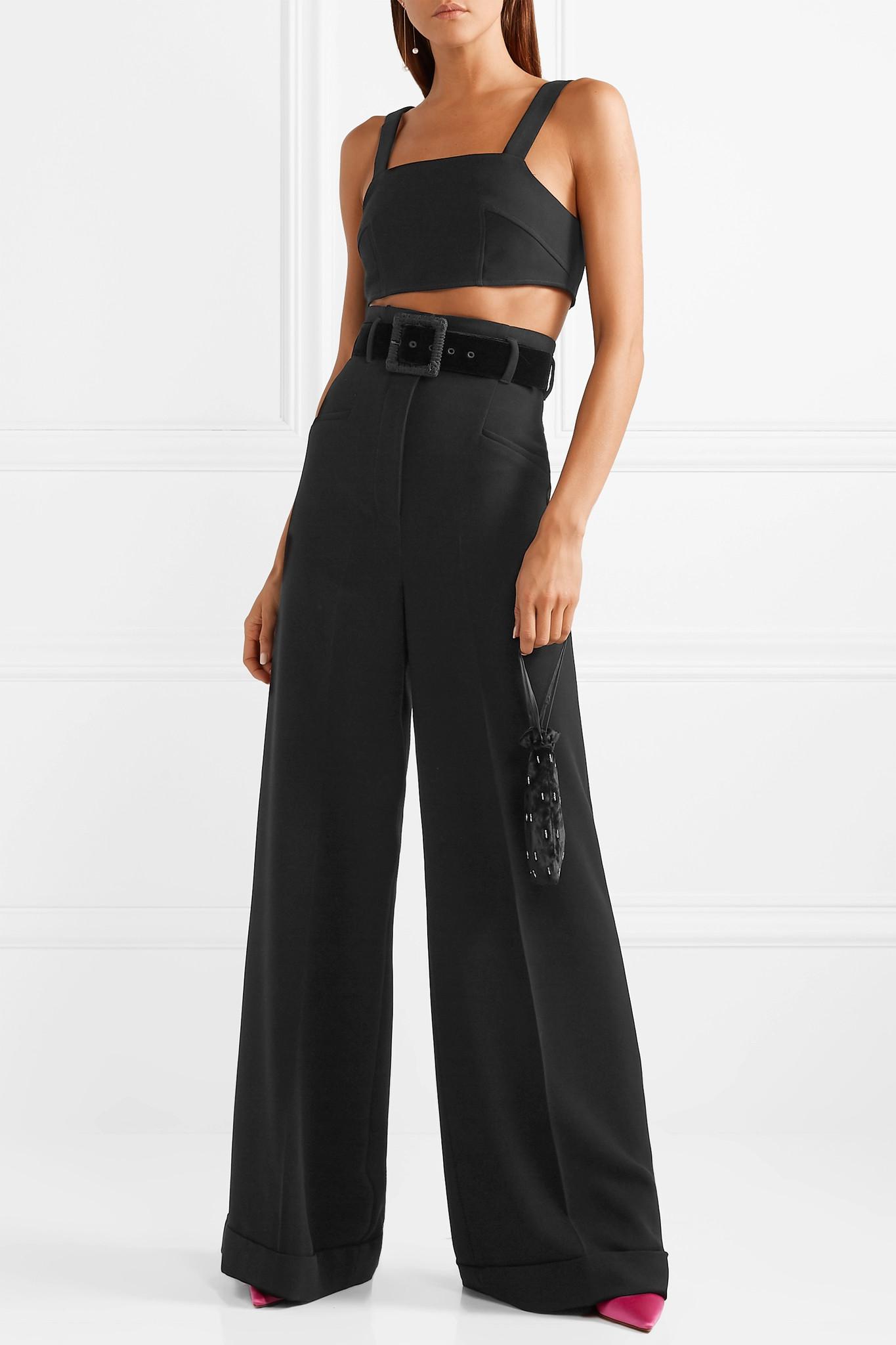 Racil Marlene Crepe Wide-leg Pants in Black - Lyst