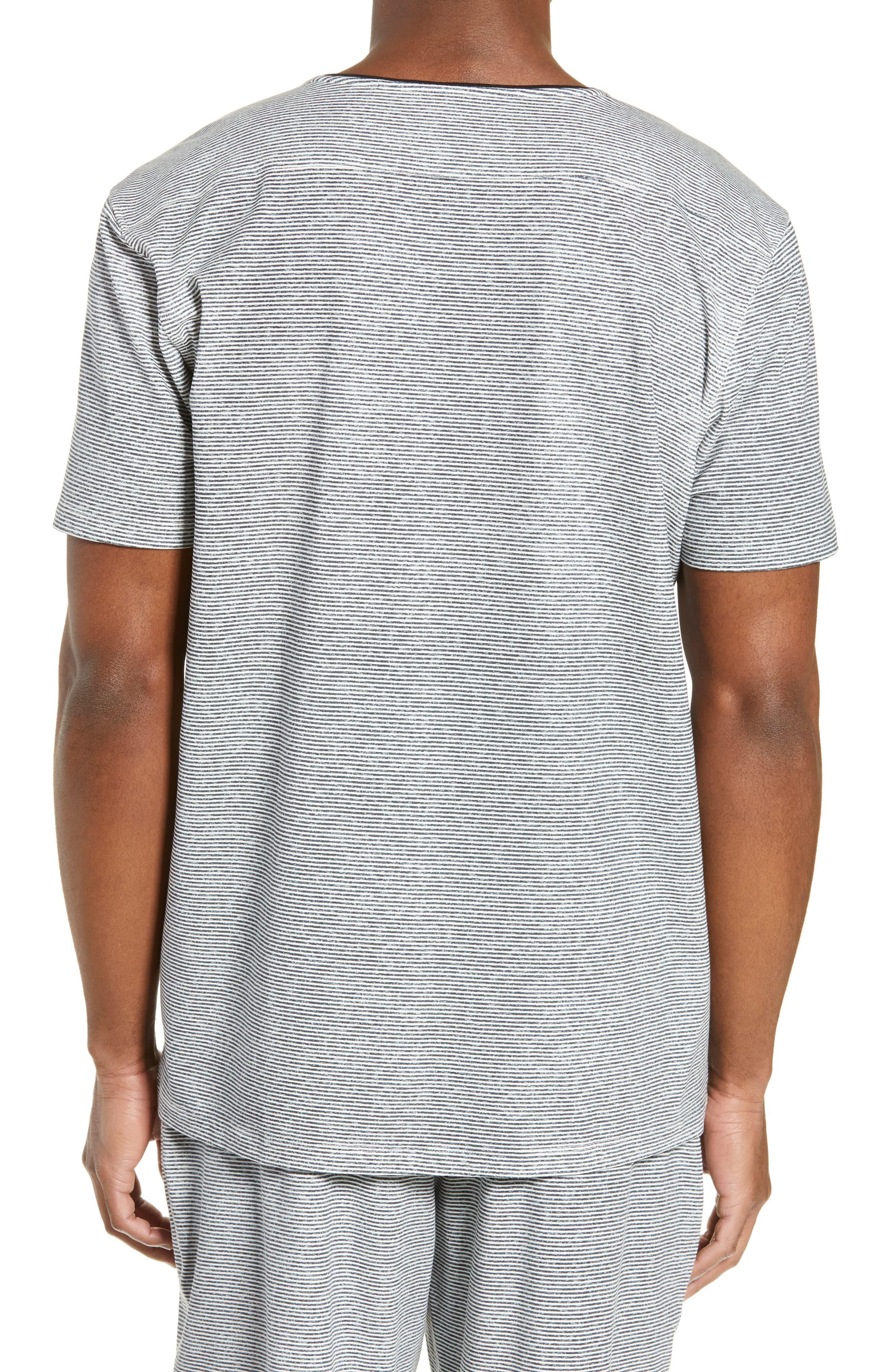 Daniel Buchler Stripe V-neck Stretch Cotton & Modal T-shirt for Men - Lyst