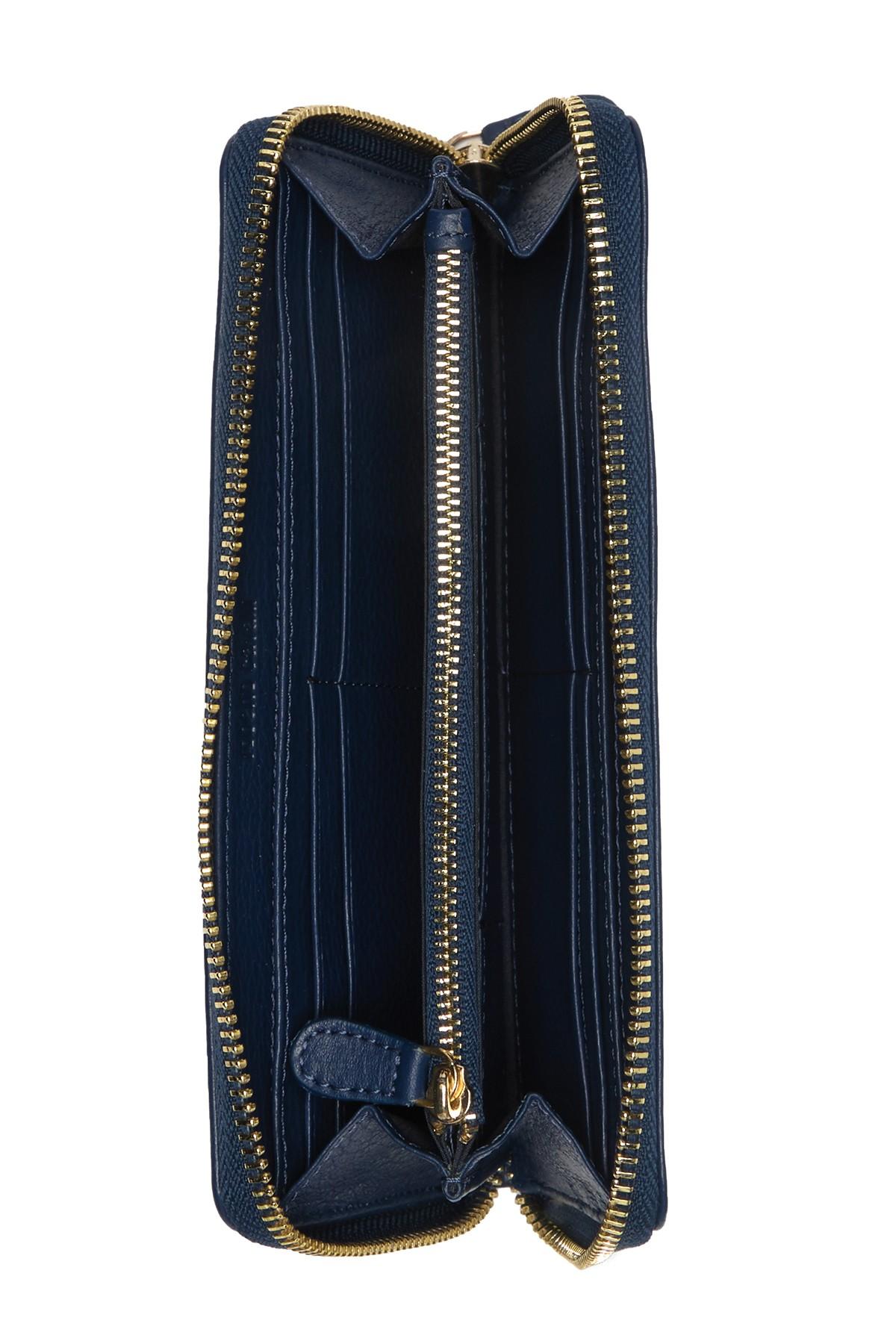 Roberto Cavalli Leather Wallet in Blue - Lyst