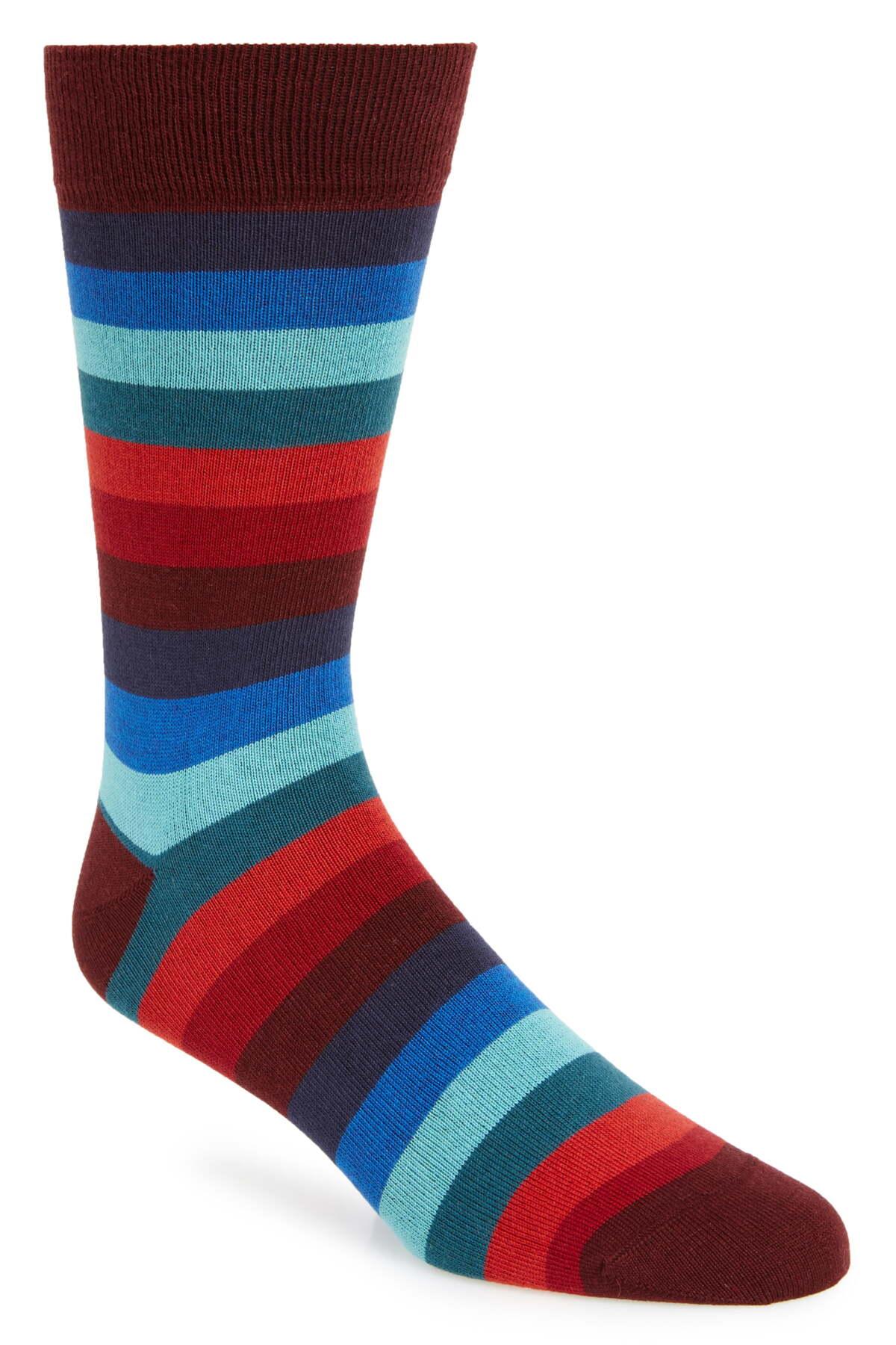 Bugatchi Stripe Socks in Blue for Men - Lyst