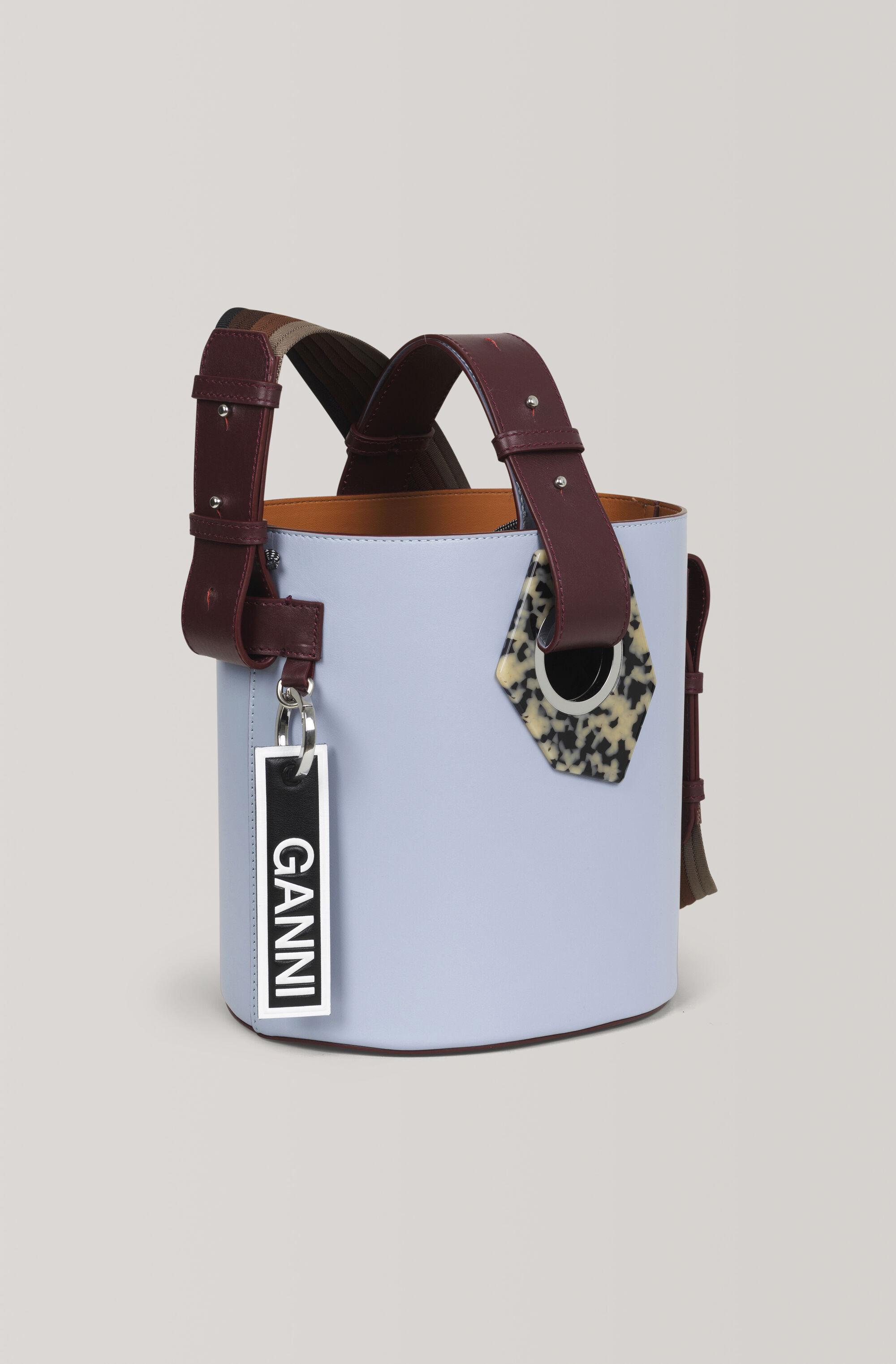 Ganni Leather Bucket Bag - Lyst