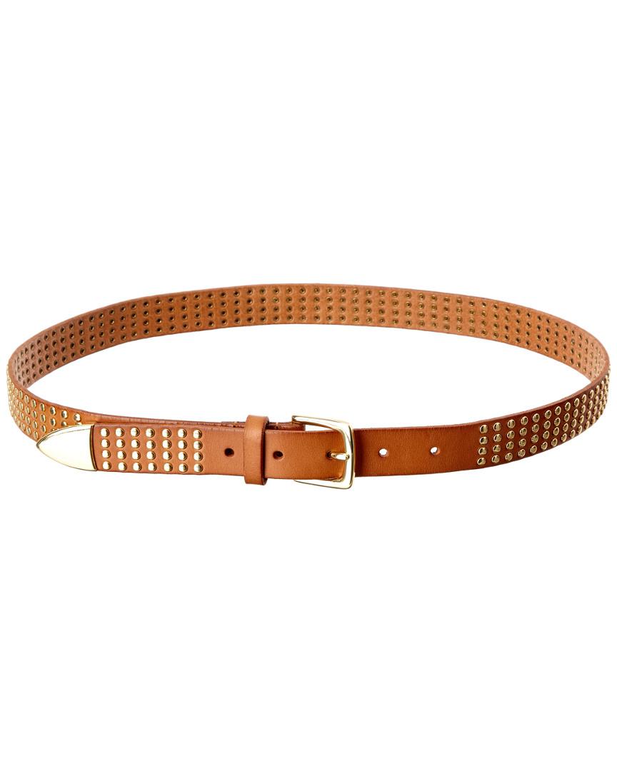 Lyst - Linea Pelle Avery Leather Studded Hip Belt in Brown
