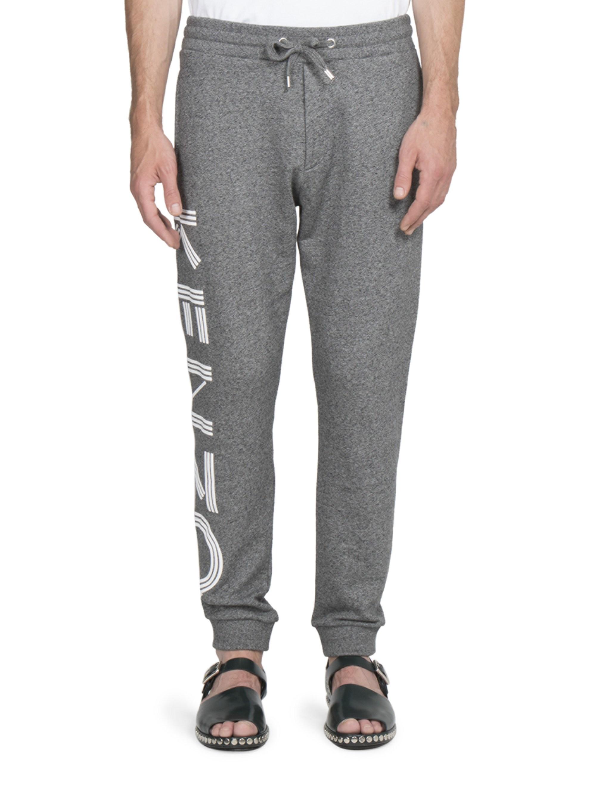 KENZO Cotton Logo Sweatpants in Anthracite (Gray) for Men - Lyst