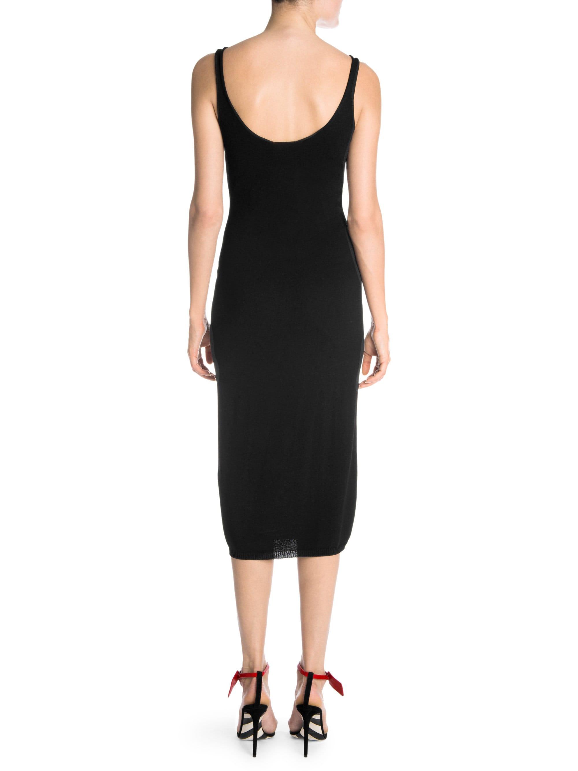 Off-White c/o Virgil Abloh Basic Knit Midi Dress in Black - Lyst