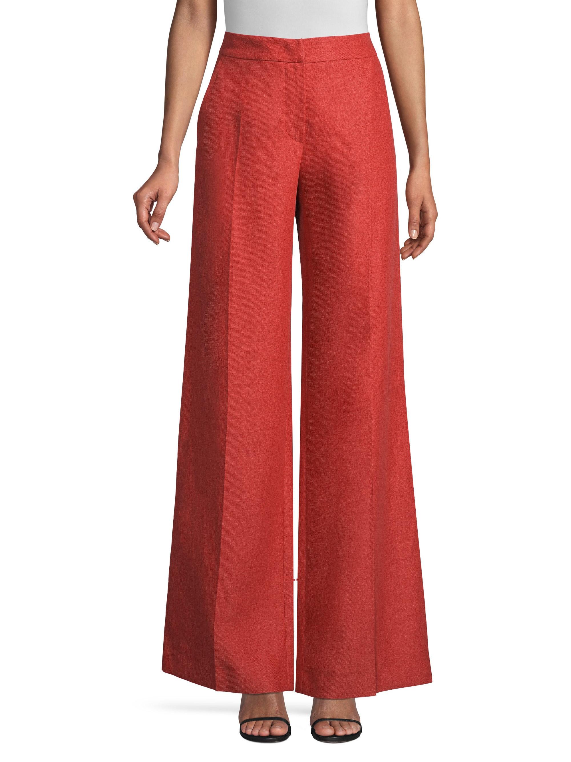 Max Mara Women's Patroni Wide-leg Linen Pants - Red in Red - Lyst