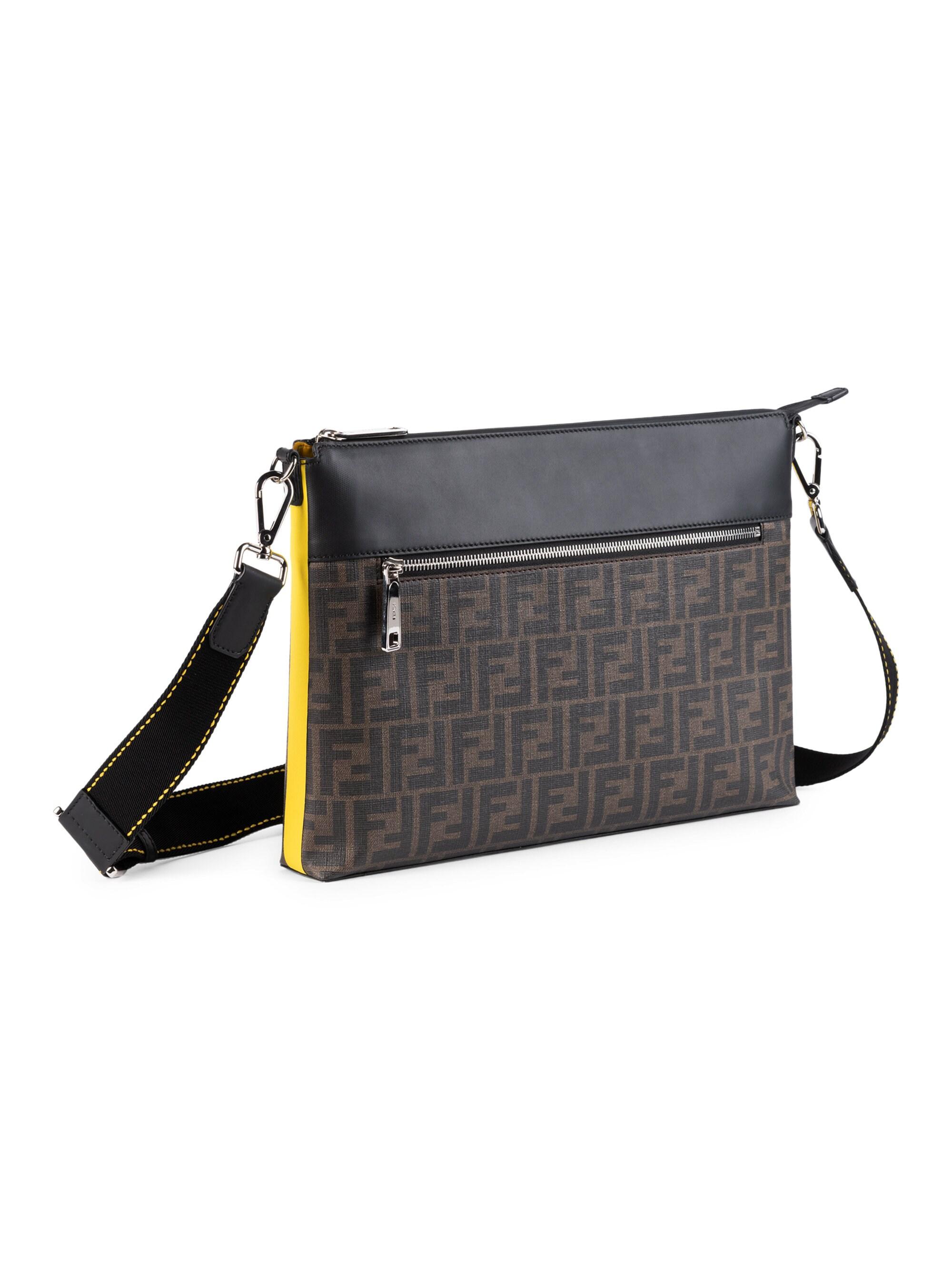 Fendi Men's Tess Messenger Bag - Brown in Brown for Men - Lyst
