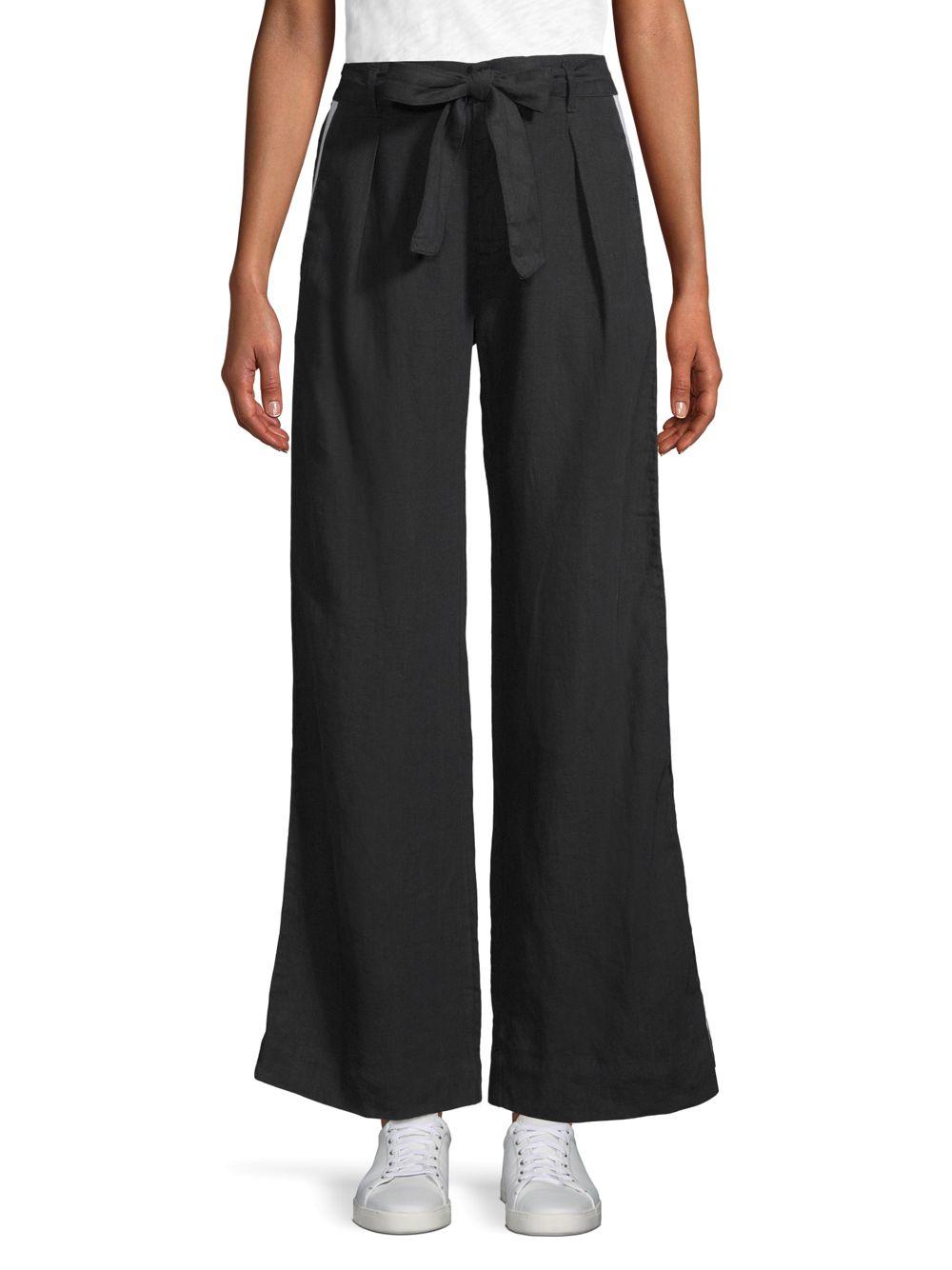 Bella Dahl Wide-leg Linen Pants in Black - Save 22% - Lyst