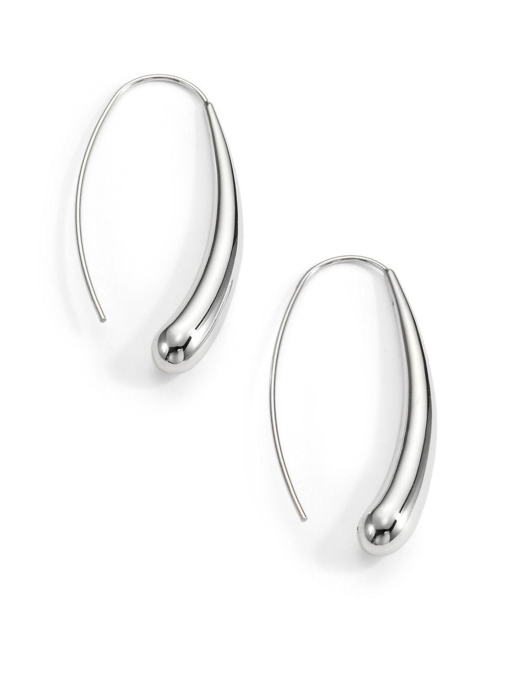Lyst - Saks Fifth Avenue Sterling Silver Teardrop Earrings in Metallic ...