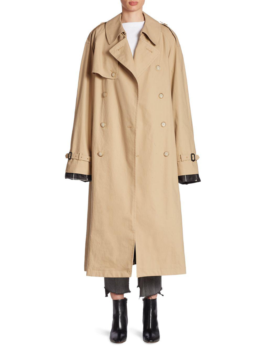 Lyst - Vetements Open Back Trench Coat in Natural