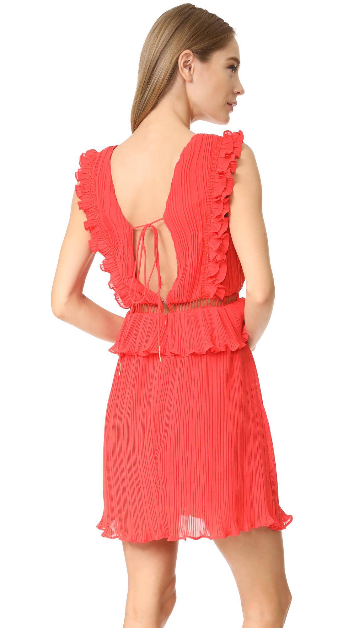 Lyst - Moon River Ruffle Dress in Red