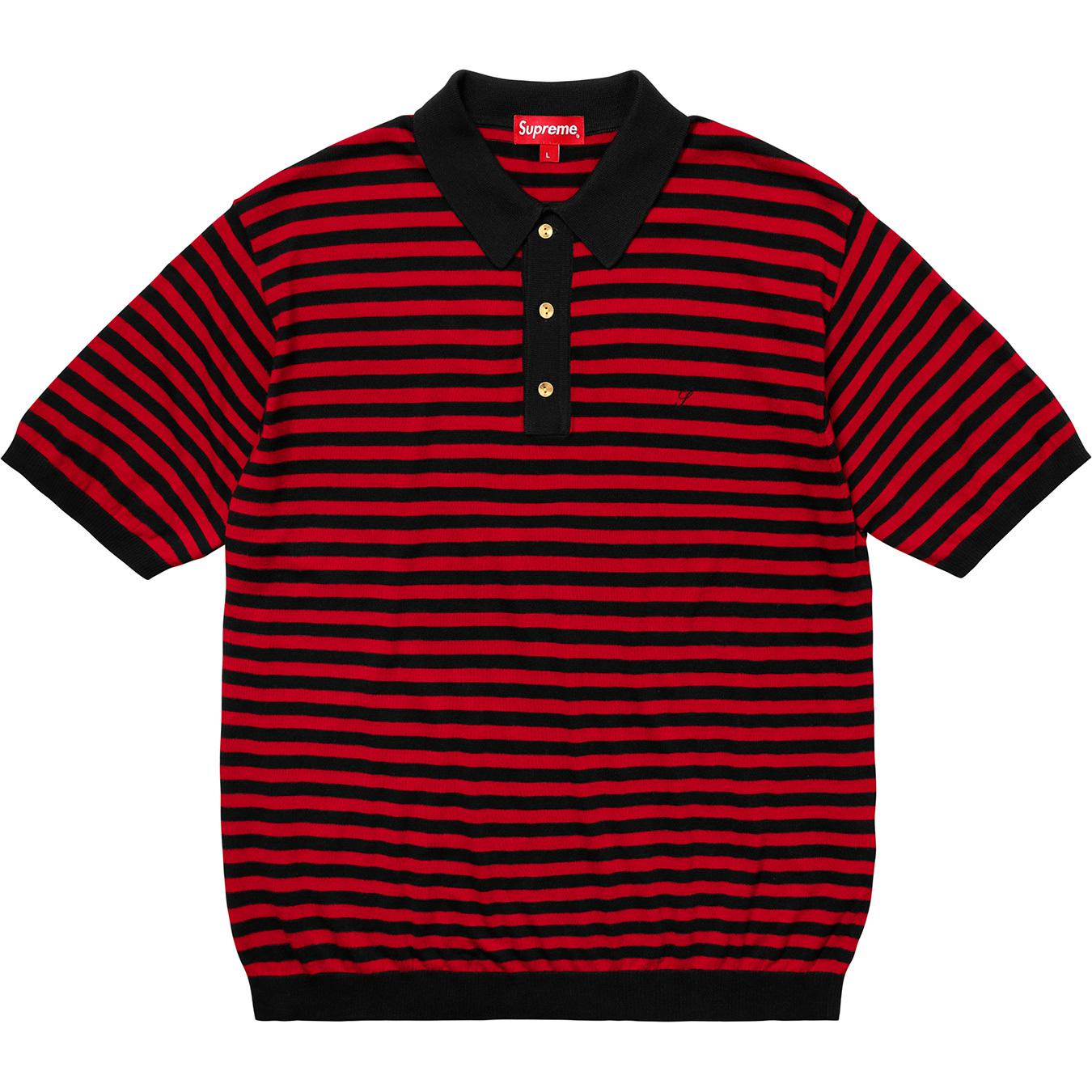 Supreme Striped Knit Polo Red for Men - Lyst