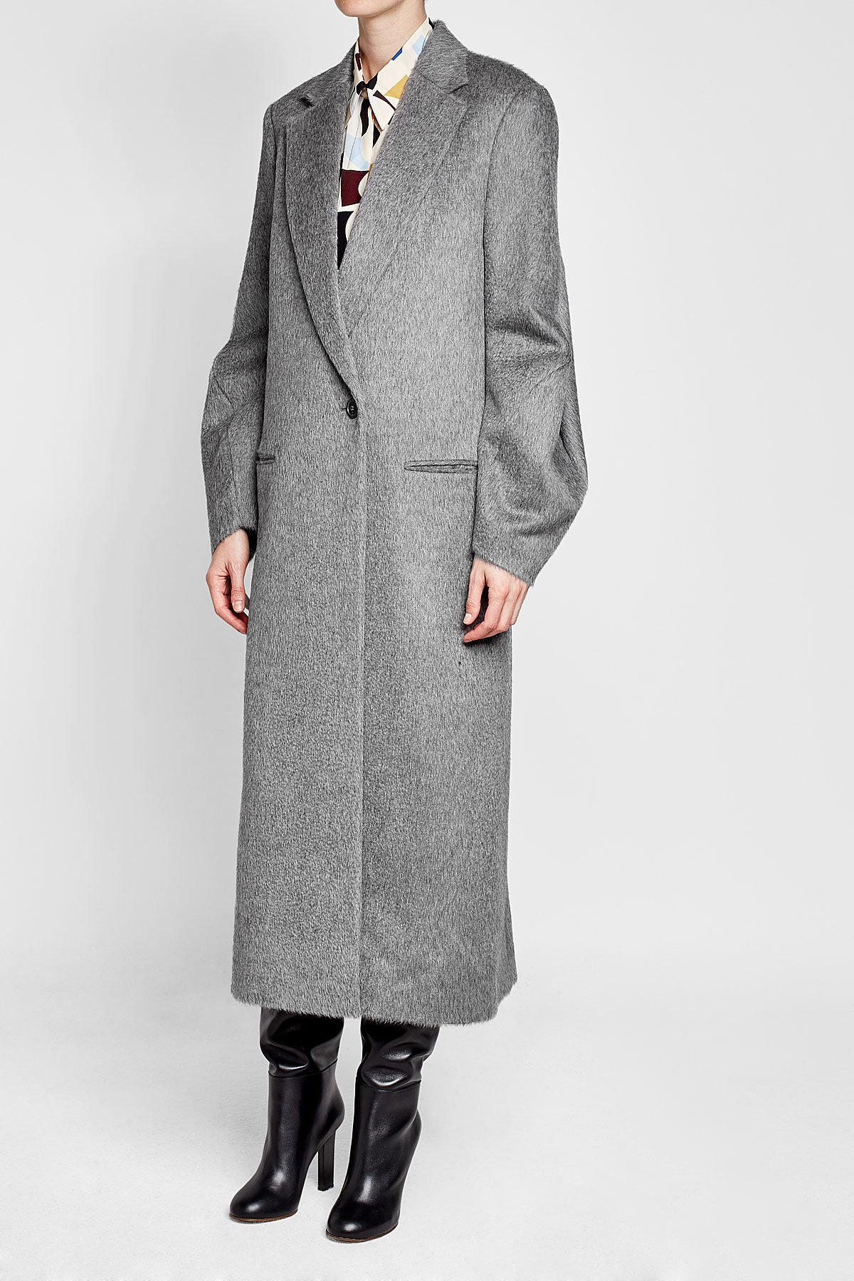 Lyst - Victoria Beckham Coat In Alpaca And Wool in Gray