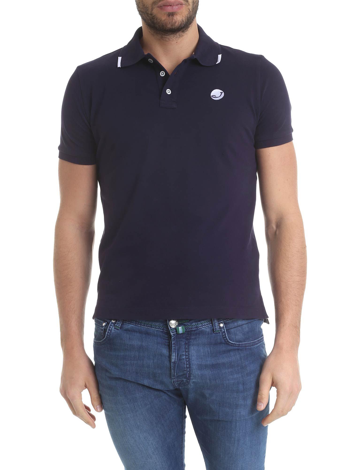 Jacob Cohen Short Sleeves Polo Shirt With Logo Embroidery in Blue for ...
