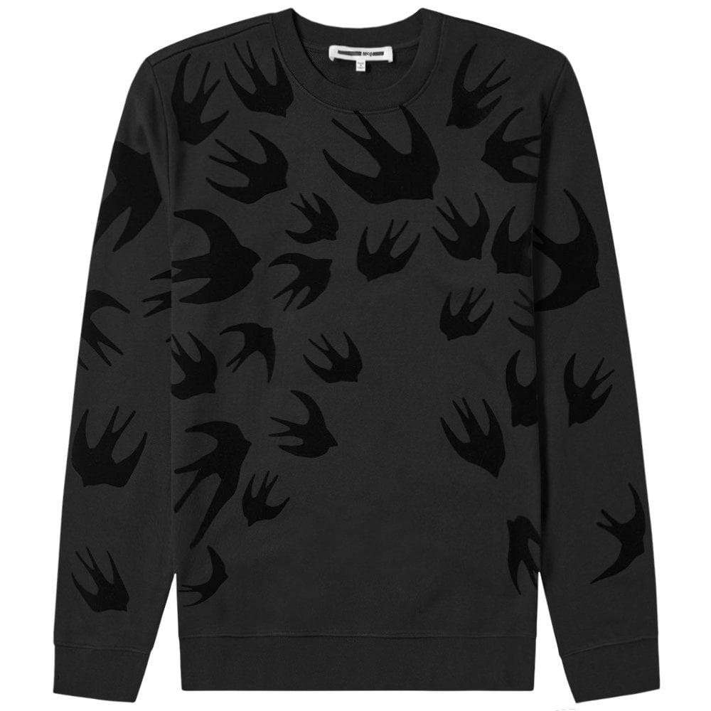 Alexander McQueen Large Bird Logo Sweatshirt in Black for Men - Lyst