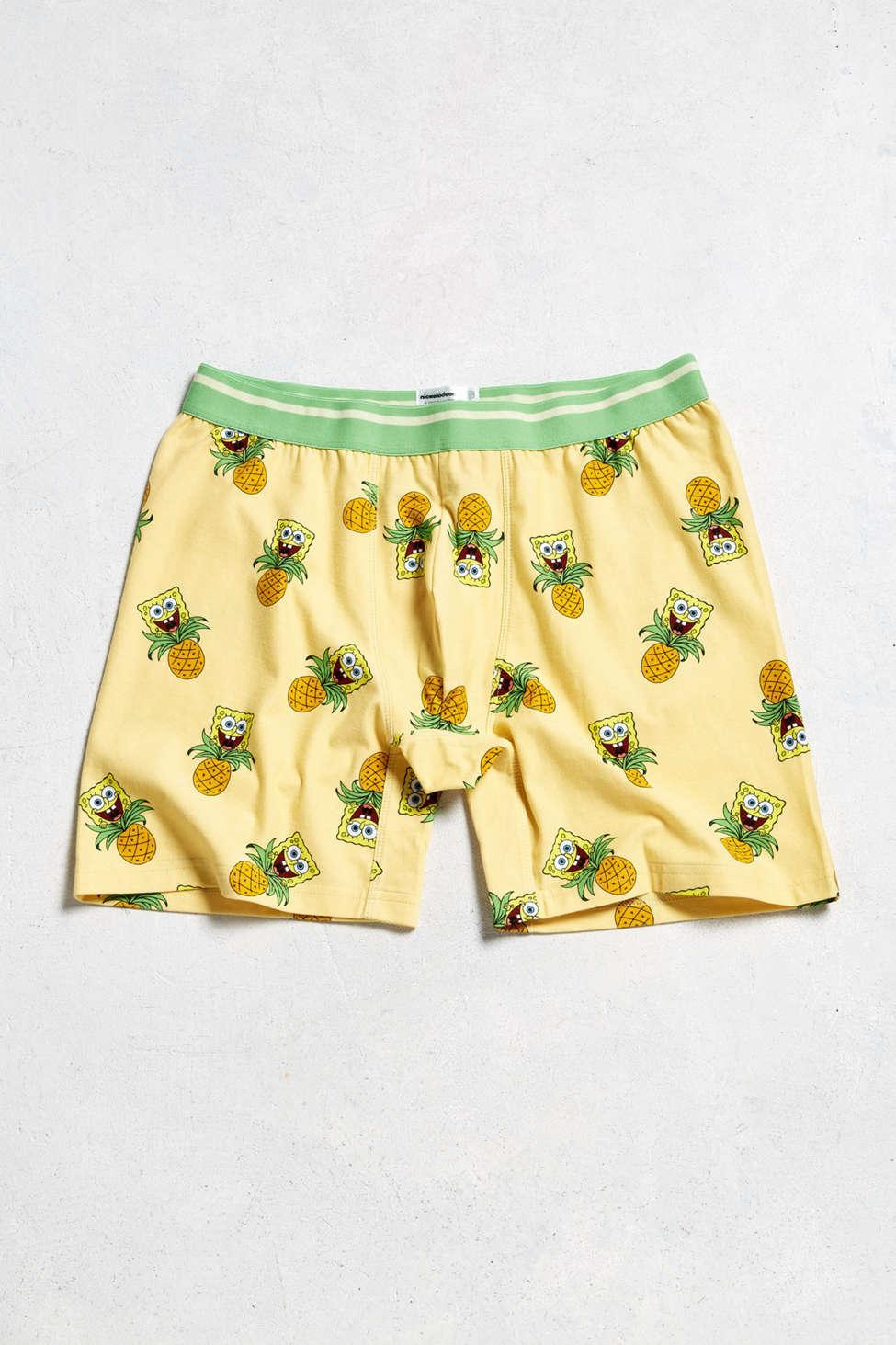 Urban Outfitters Spongebob Squarepants Boxer Brief in Yellow for Men - Lyst