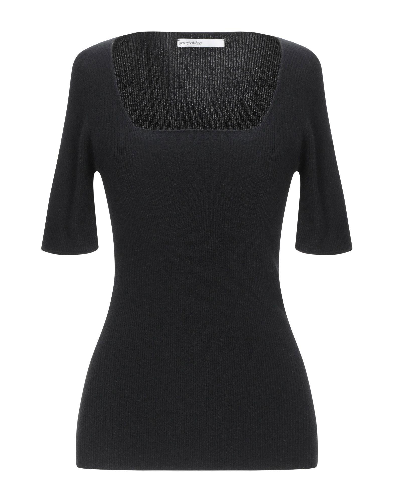 Gentry Portofino Sweater in Black - Lyst