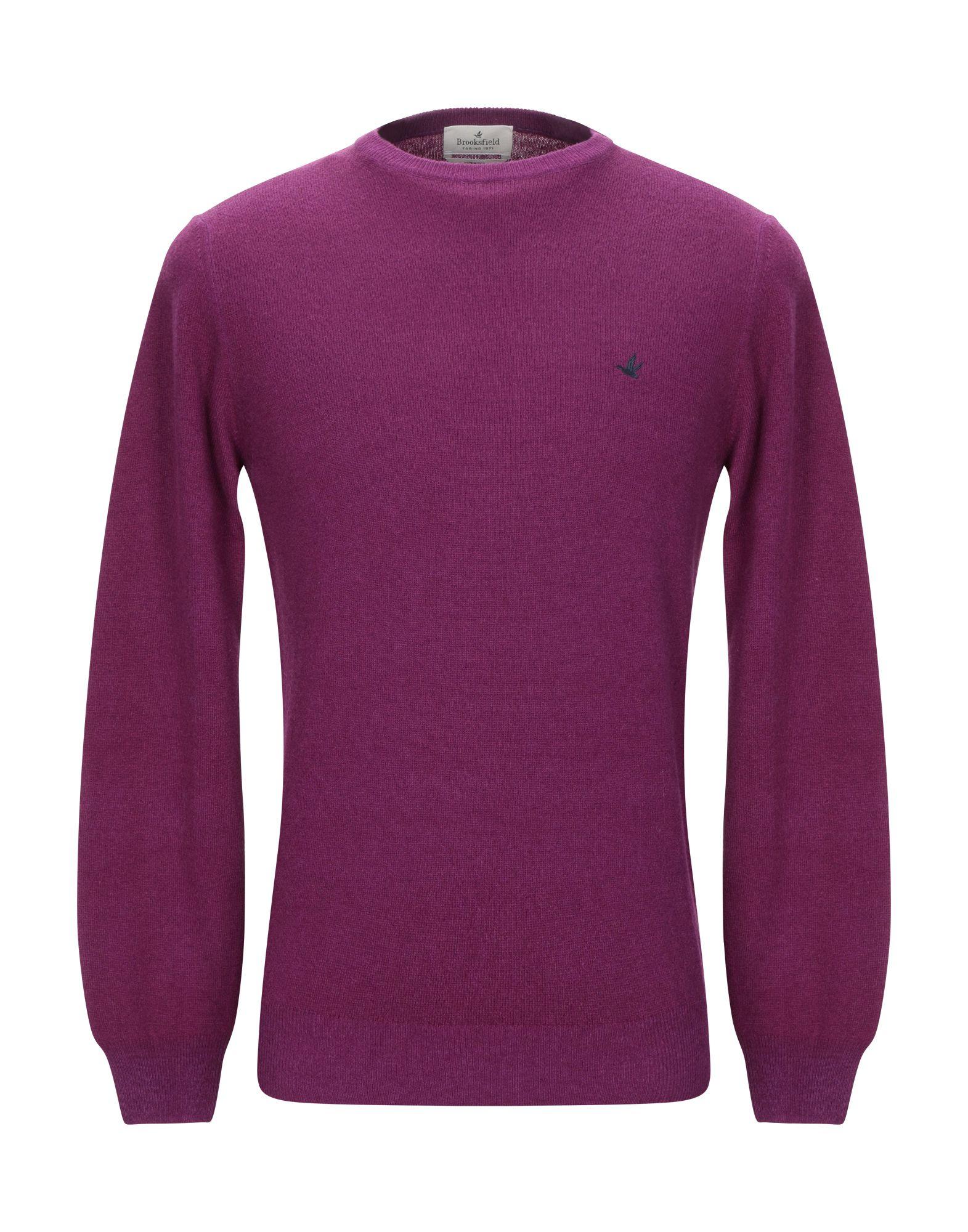 Brooksfield Wool Sweater in Mauve (Purple) for Men - Lyst