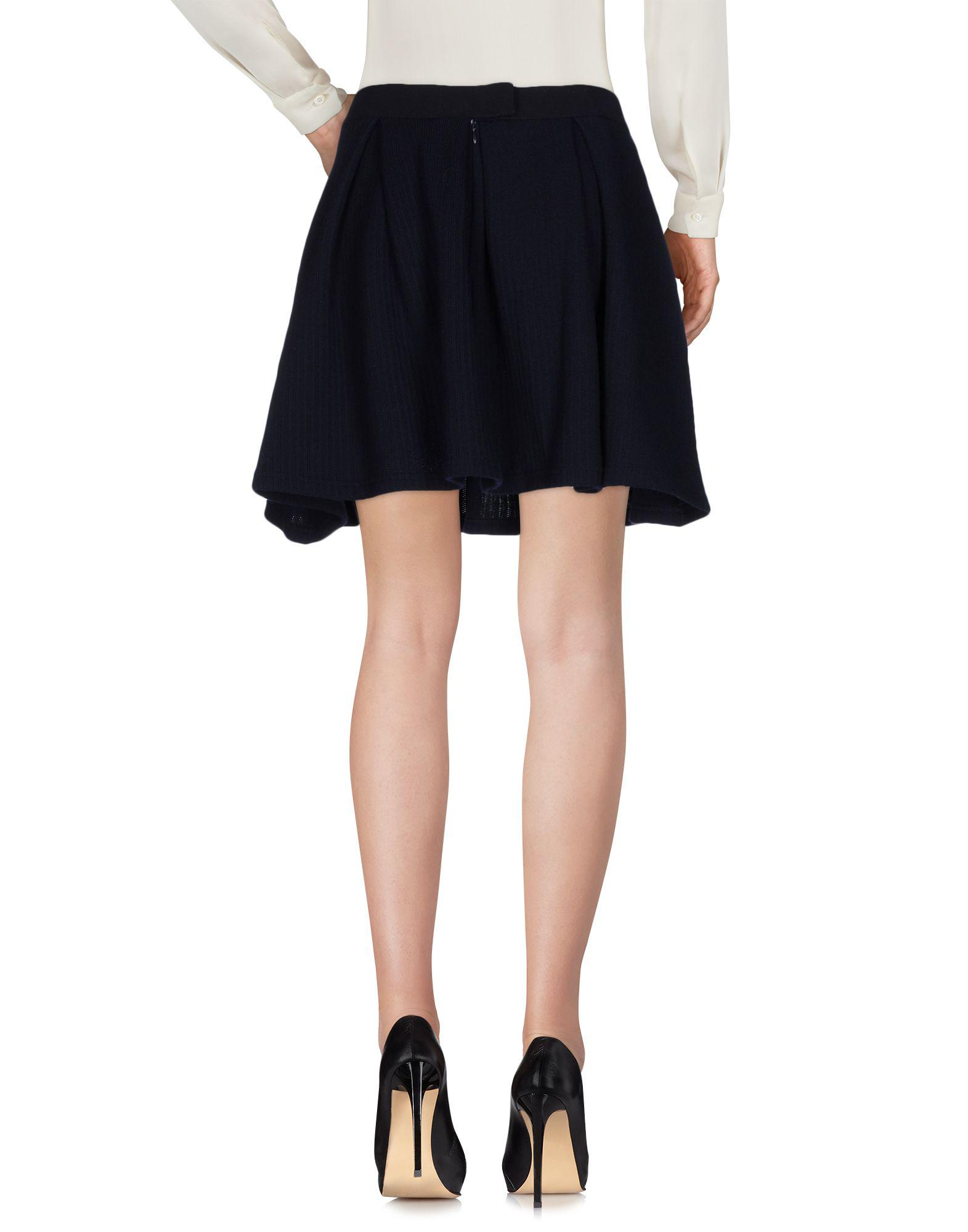 Maison Kitsuné Knee Length Skirt in Blue - Lyst