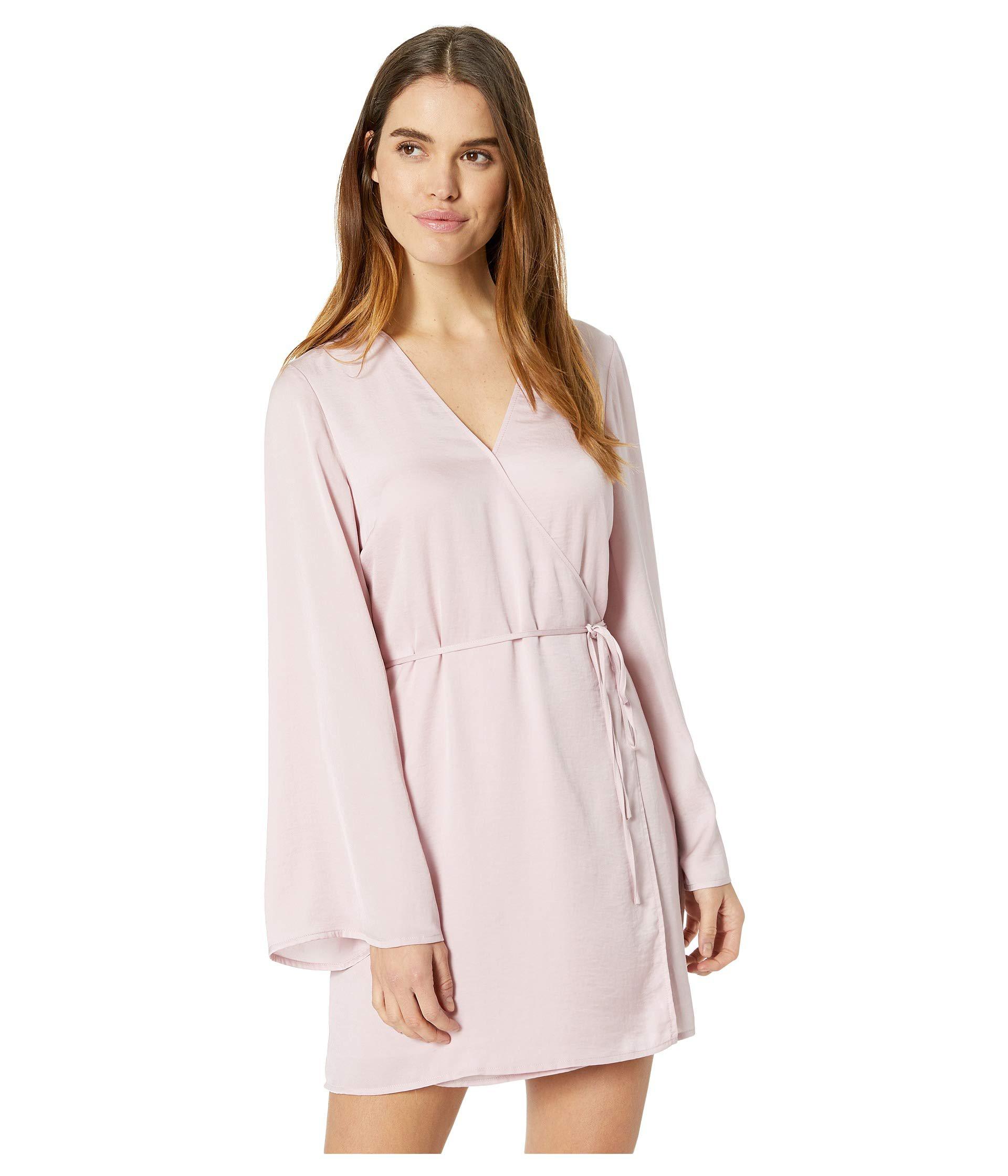 Lyst - Cupcakes And Cashmere Kaidence Satin Wrap Dress (bloom Pink ...
