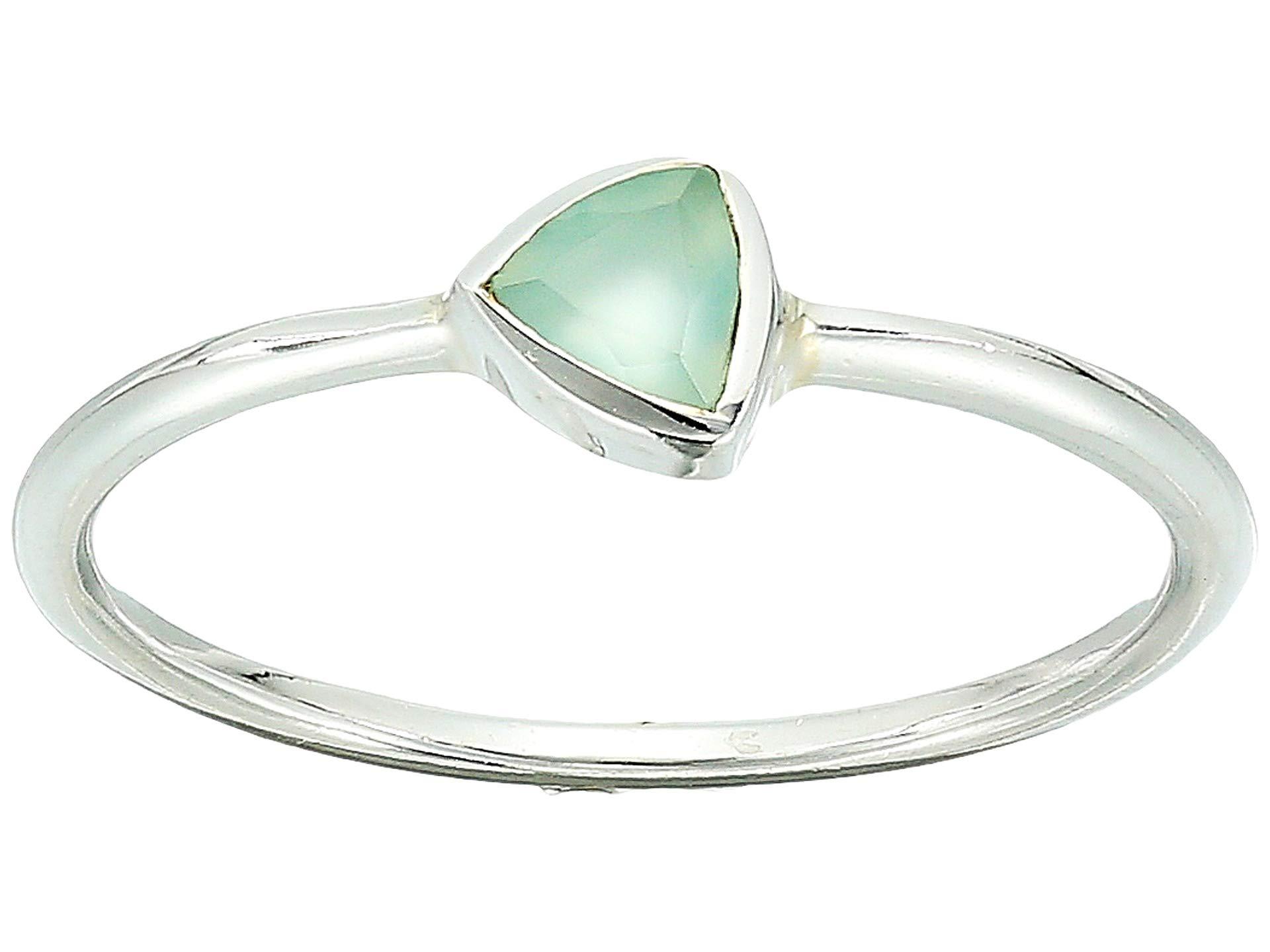 Pura Vida Triangle Chalcedony Stone Ring in Metallic - Lyst