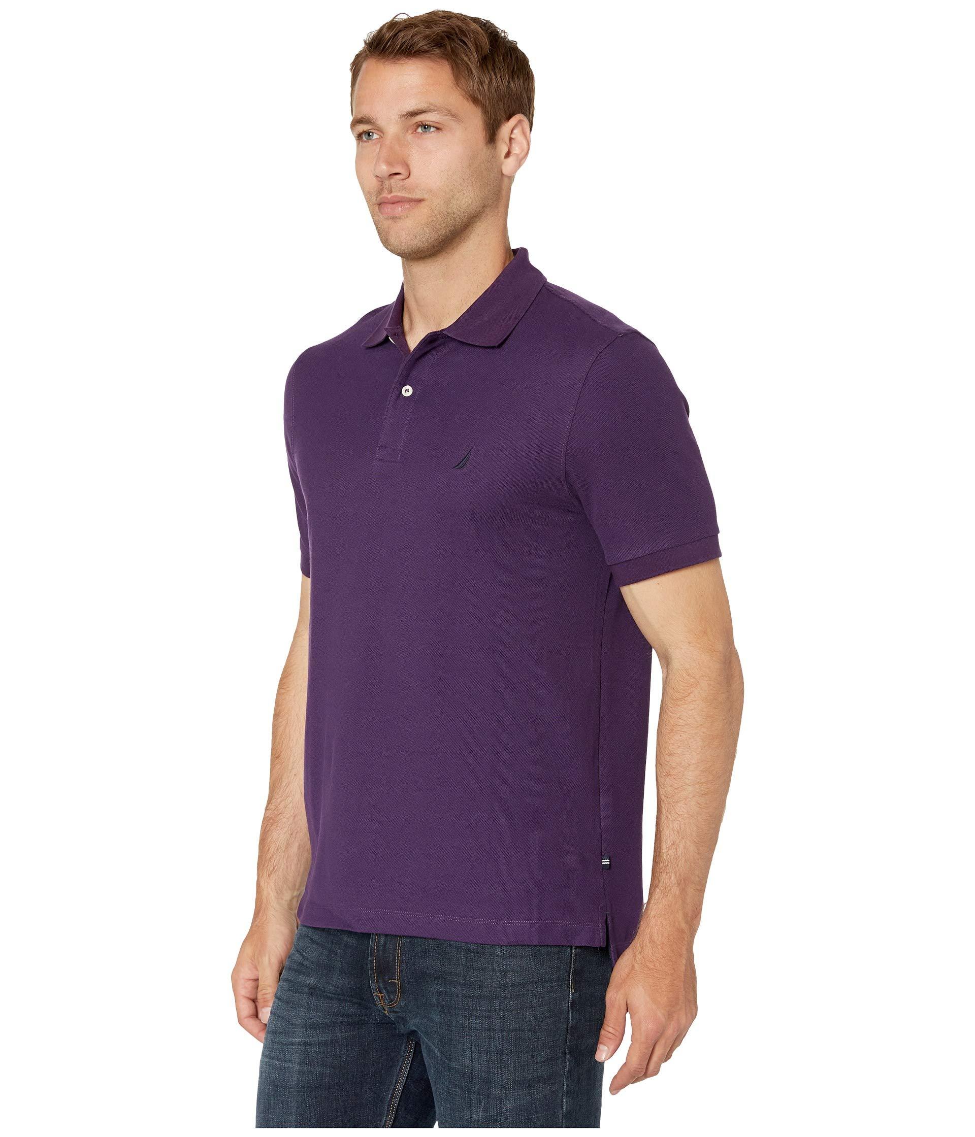 Nautica Solid Fca Deck Shirt in Purple for Men - Lyst